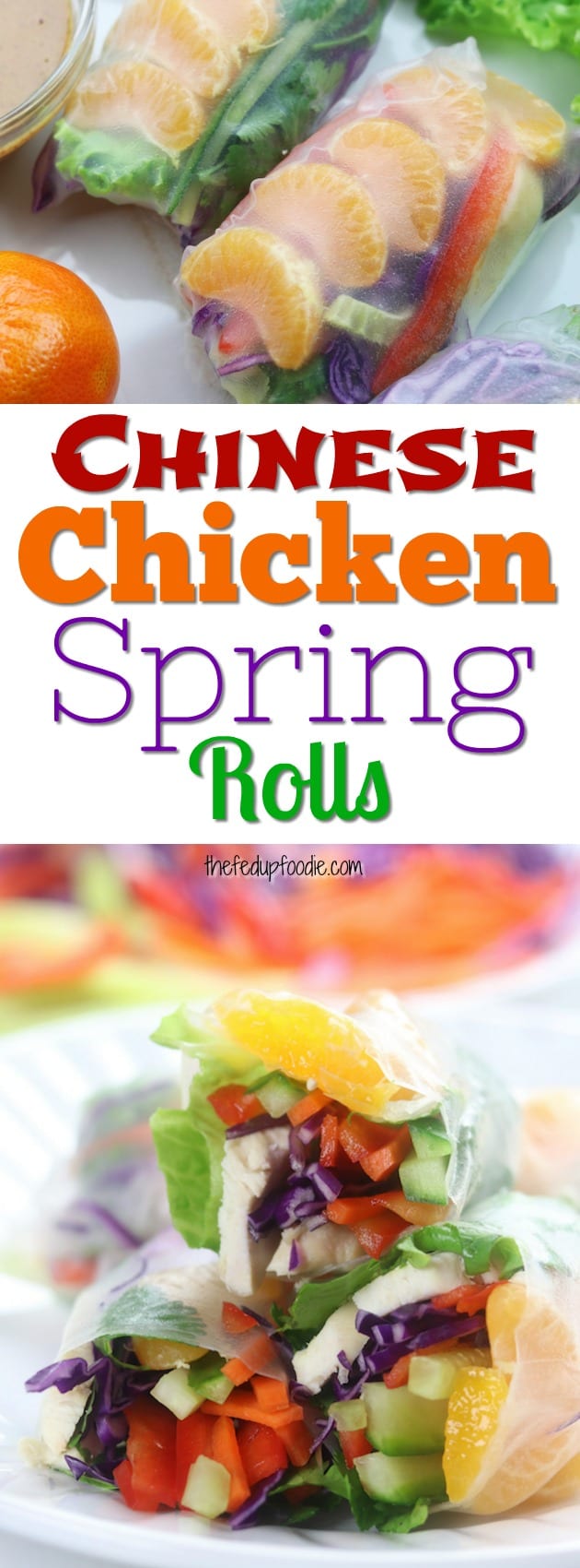 Chinese Chicken Spring Rolls - The Fed Up Foodie